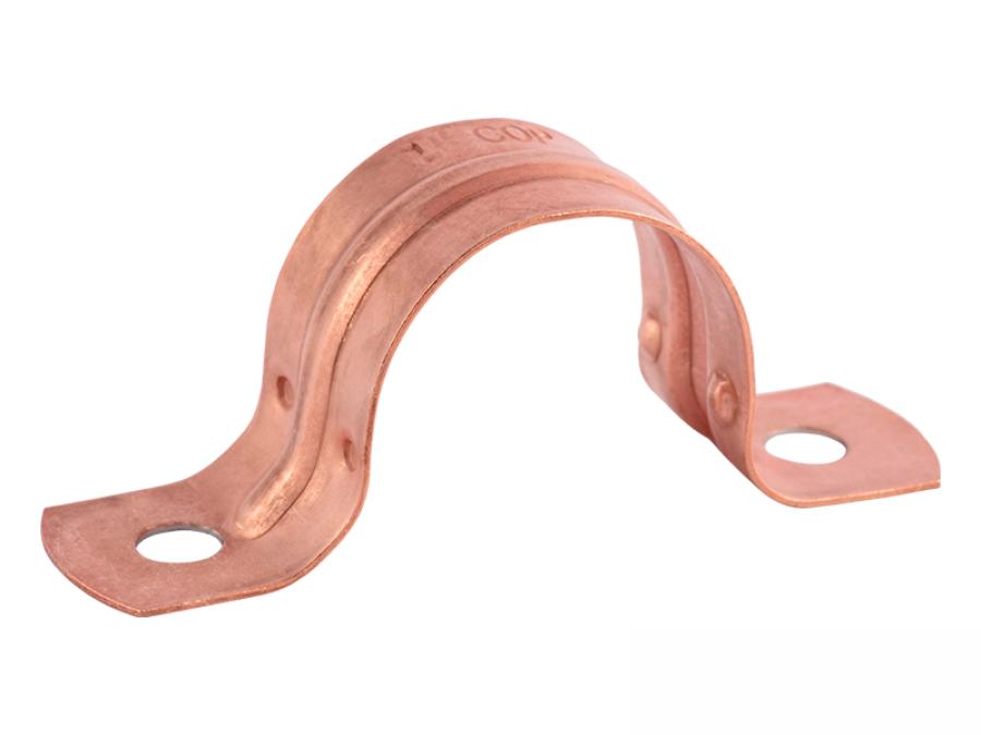 Copper-bonded 2 Hole Pipe Strap | HoldRite